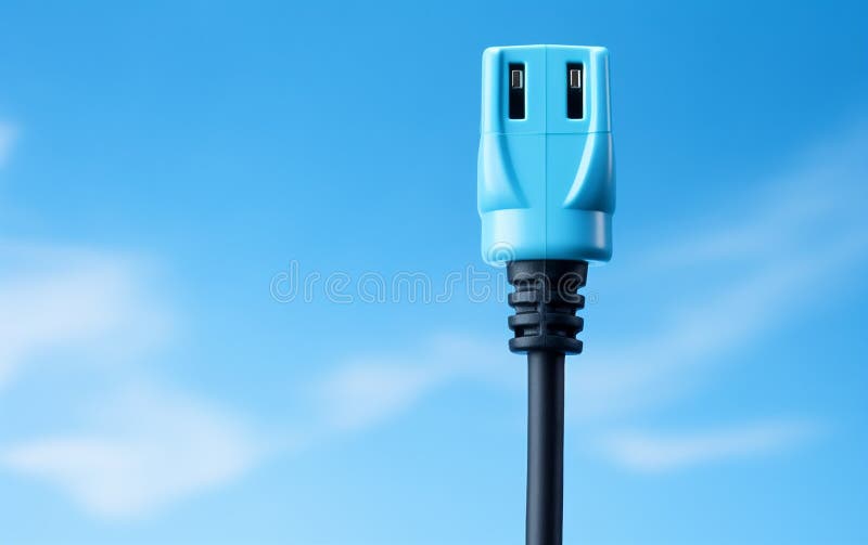 Power Cord with Computer Plug Connector Stock Image - Image of utility ...