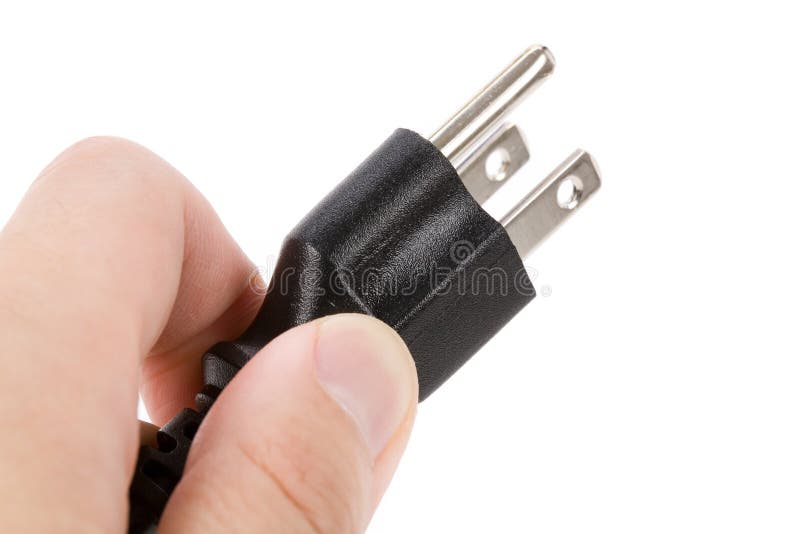 Power Cord Plug stock image. Image of white, isolated - 5511799