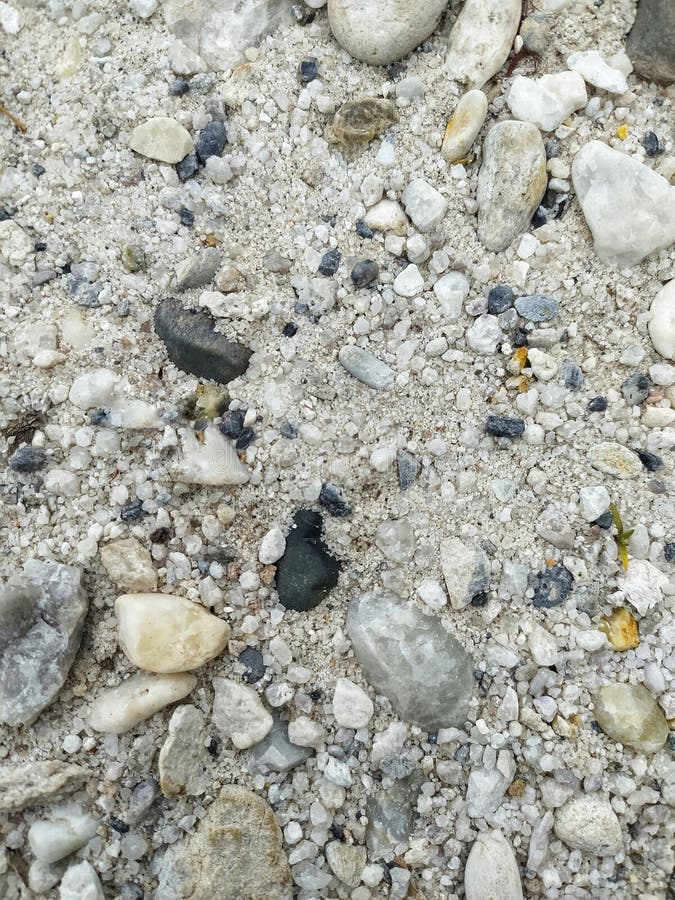 The Power of Detail White Sand and Pebbles in Frame Stock Photo - Image ...