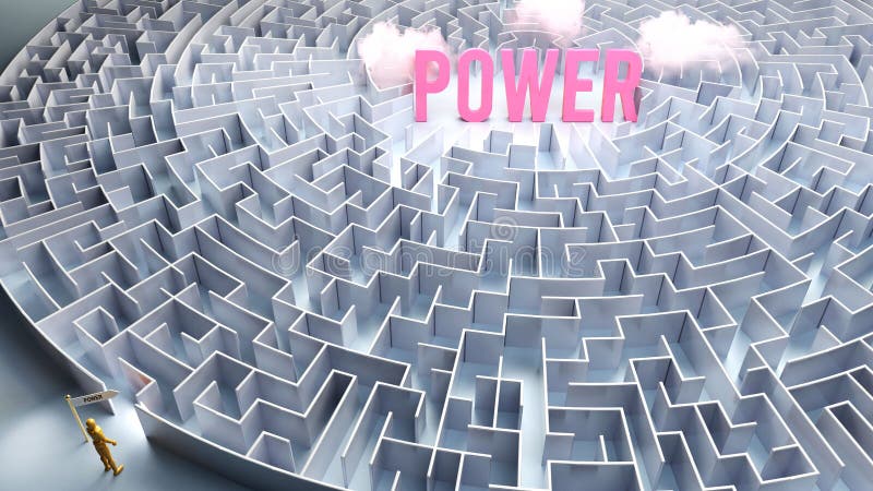 Power and a Difficult Path To it Stock Illustration - Illustration of ...