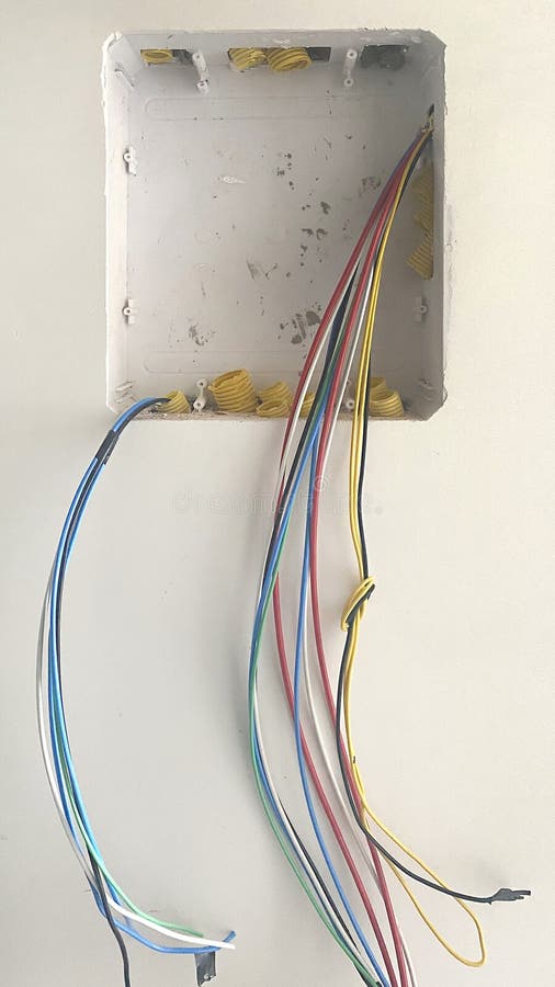 Power Distribution Board without Circuit Breakers Running Wires and ...
