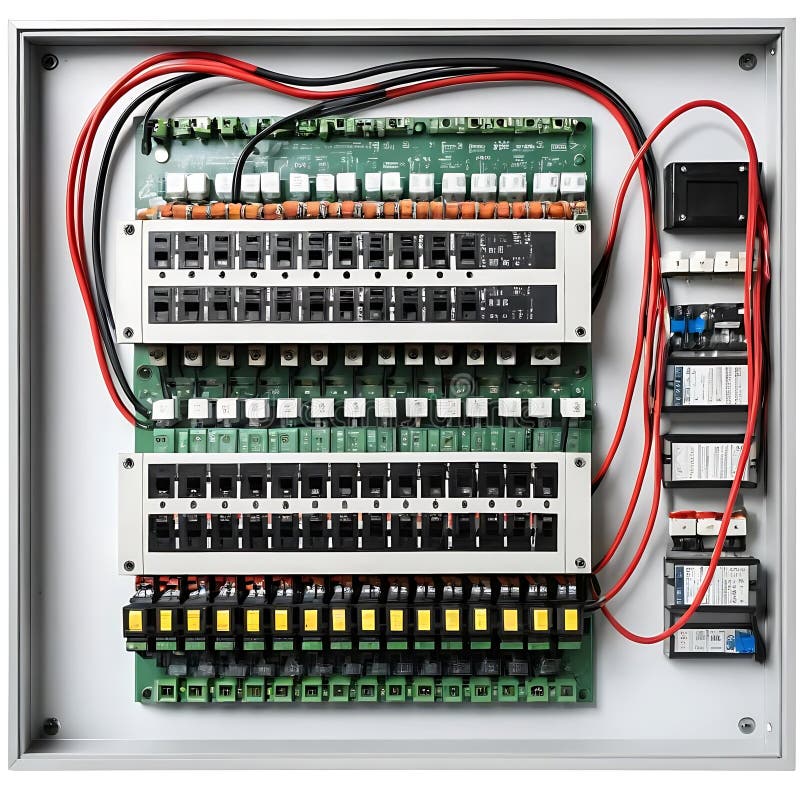 Power Distribution Board Isolated on a White Background Stock ...