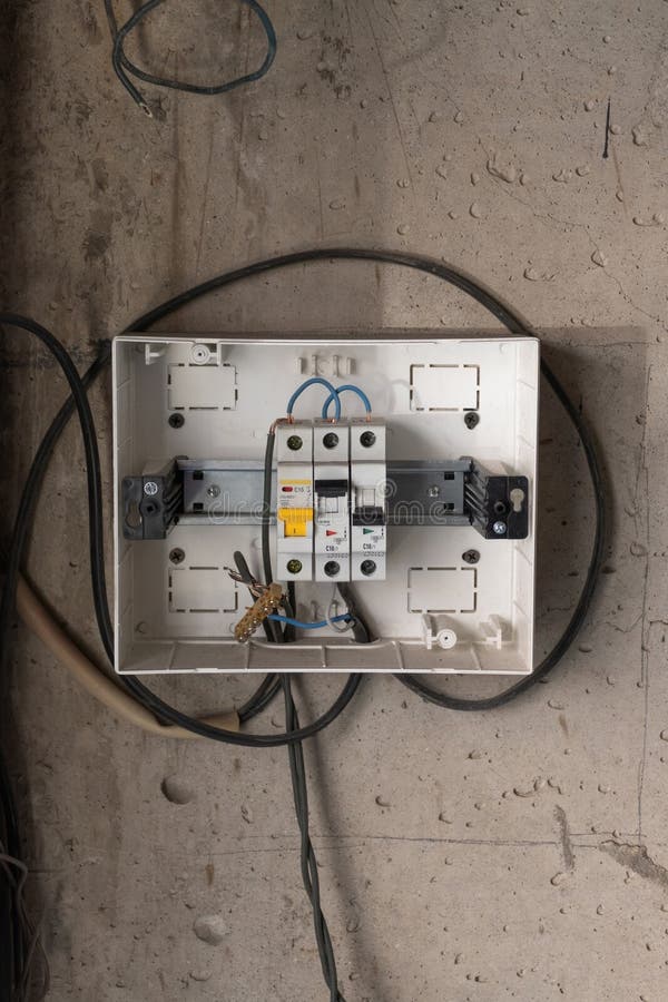 Protective Shutdown Device. Power Distribution Box Stock Image - Image ...