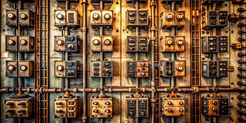 Power Distribution Panel CloseUp a Look at Industrial Architectures ...