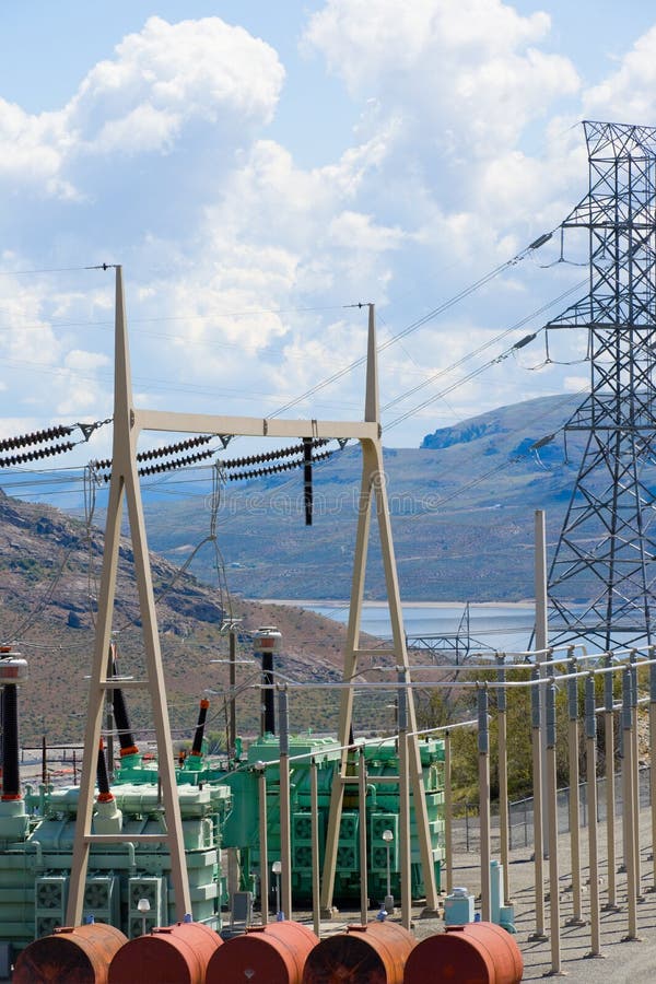 Power Distribution Substation Stock Image - Image of wire, substation ...