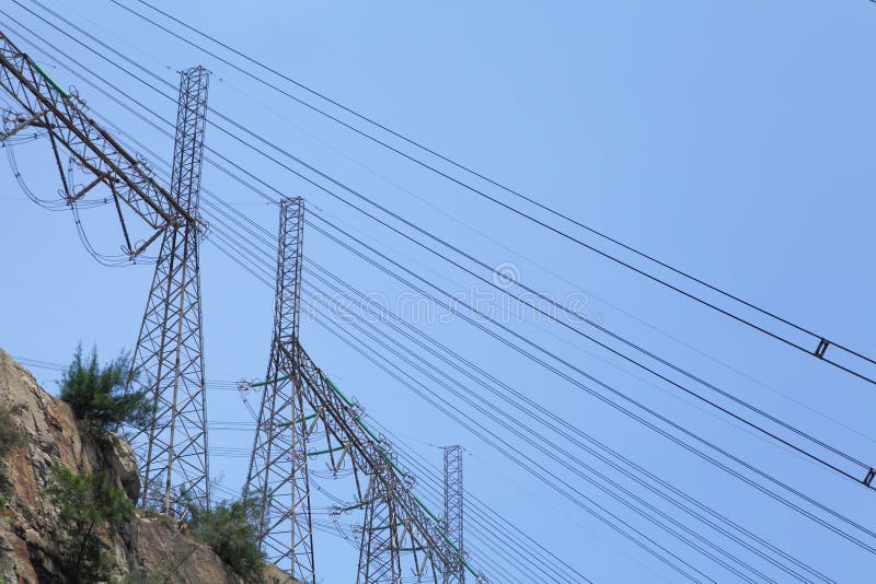 Power distribution tower stock photo. Image of power - 33570940