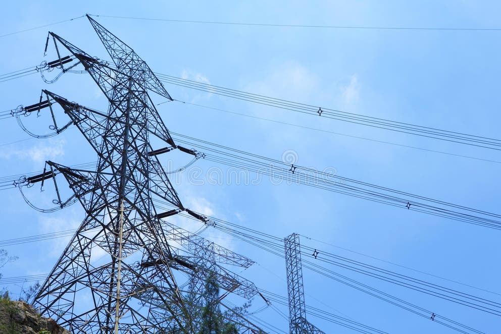 Power distribution tower stock image. Image of tower - 33183425