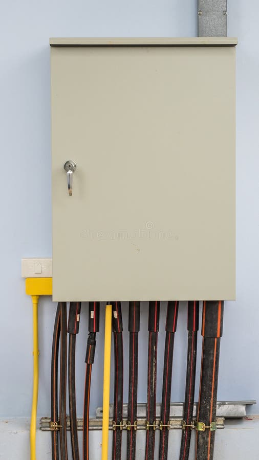 Power Distribution Wiring Switchboard Panel Outdoor Unit Stock Image ...
