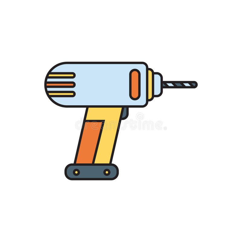 Power Drill. Vector Illustration Decorative Design Stock Vector ...