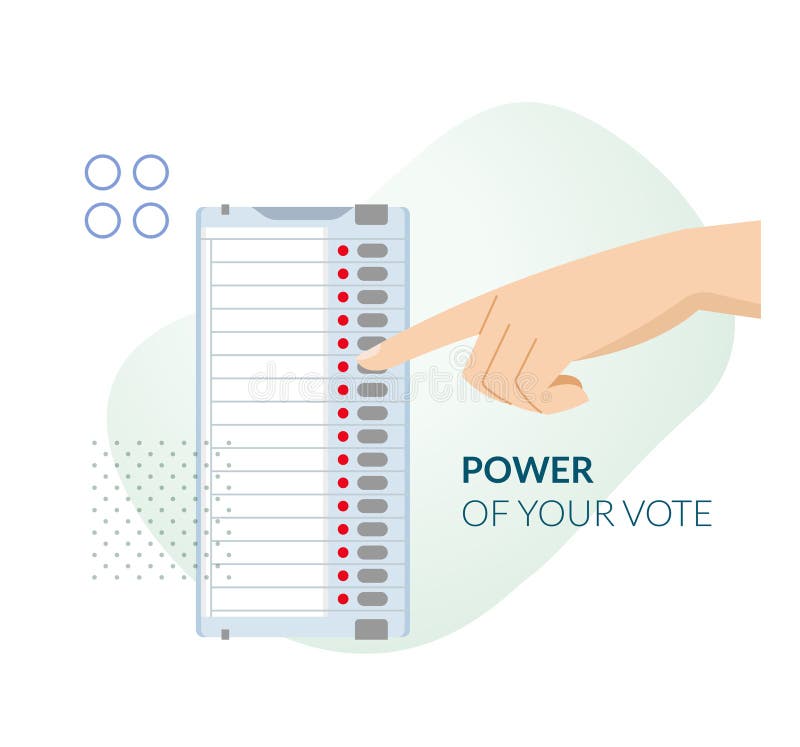 Power of Elections - Pressing Button on Electronic Voting Machine ...