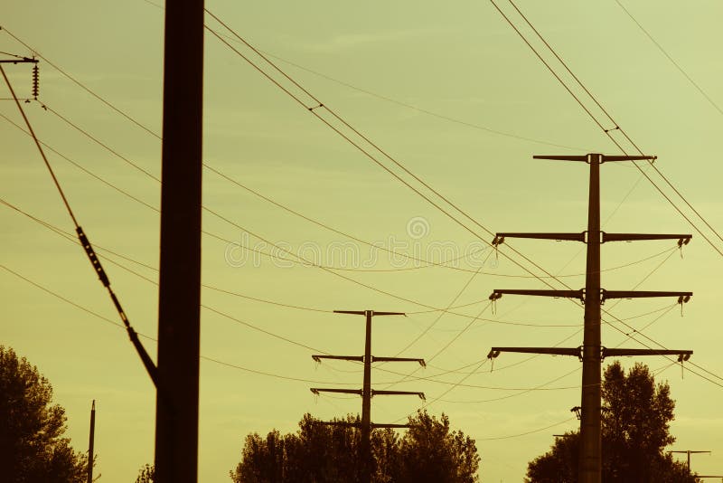 Power Electric Line and Transmission Tower Stock Photo - Image of ...
