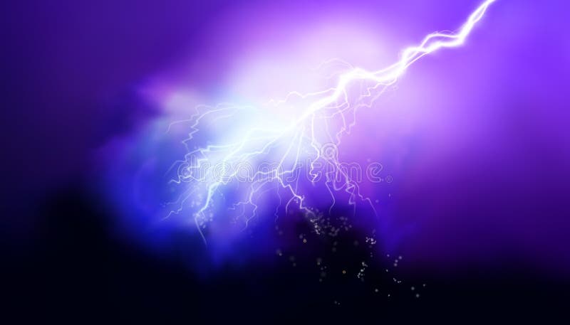 Power Electrical Energy Lightning Spark. Light Effects. Abstract Vector ...