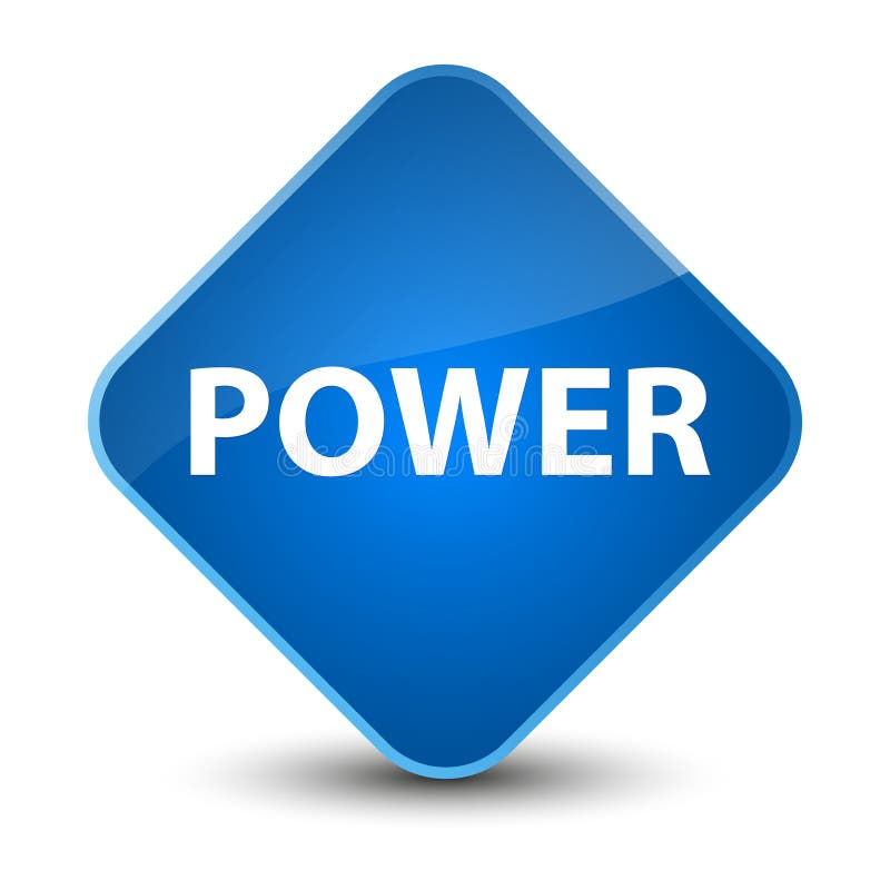 Power Elegant Blue Diamond Button Stock Illustration - Illustration of ...