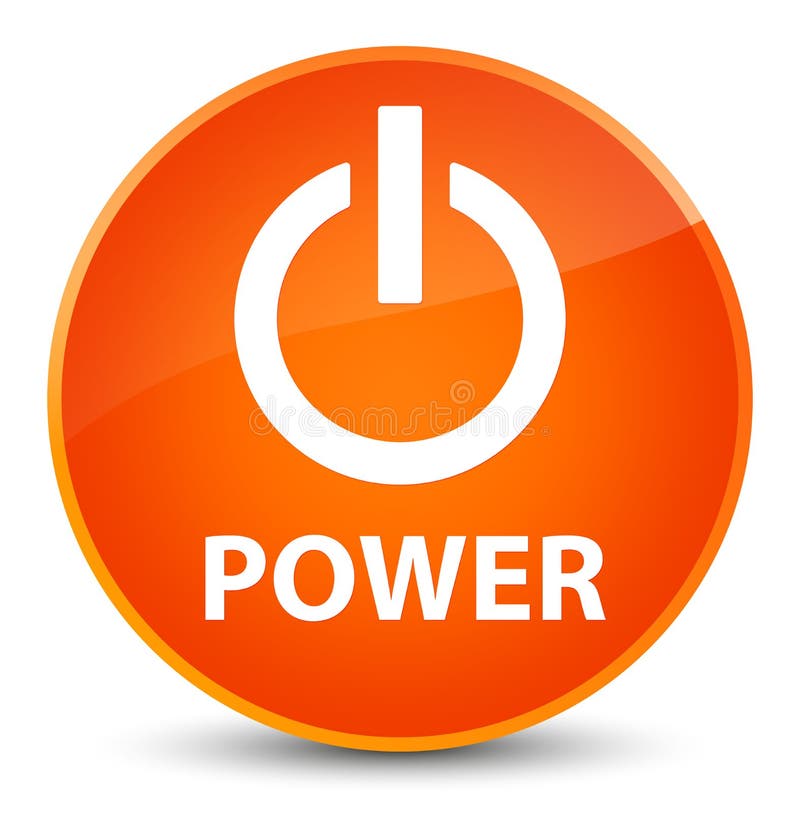 Power Elegant Orange Round Button Stock Illustration - Illustration of ...