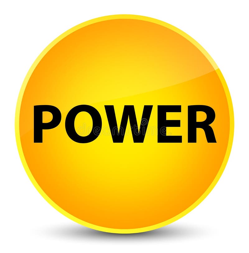 Power Elegant Yellow Round Button Stock Illustration - Illustration of ...