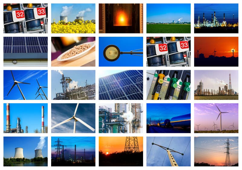 Electric power collage stock photo. Image of environmental - 14452012