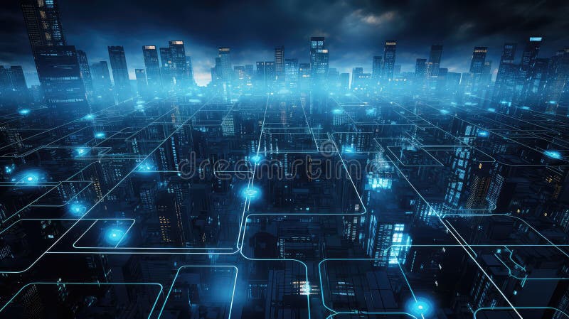 Power Energy Digital Background Stock Illustration - Illustration of ...