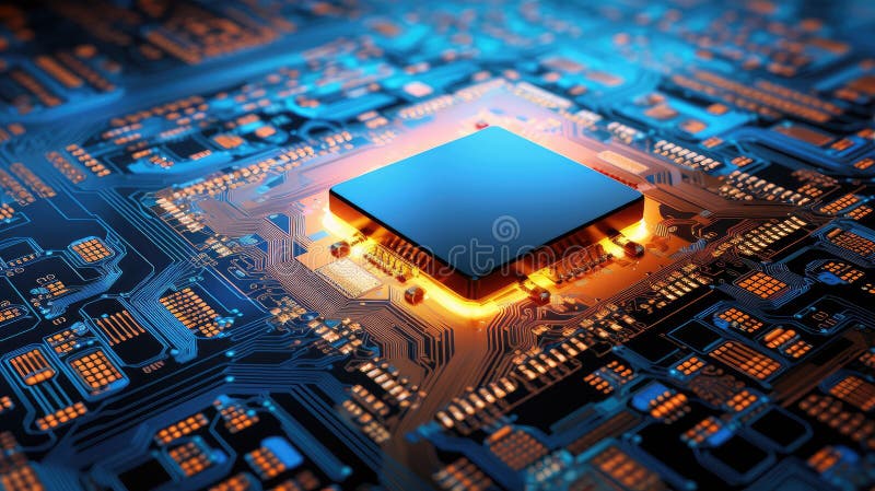 Power Energy Efficient Chip Stock Photo - Image of system, futuristic ...