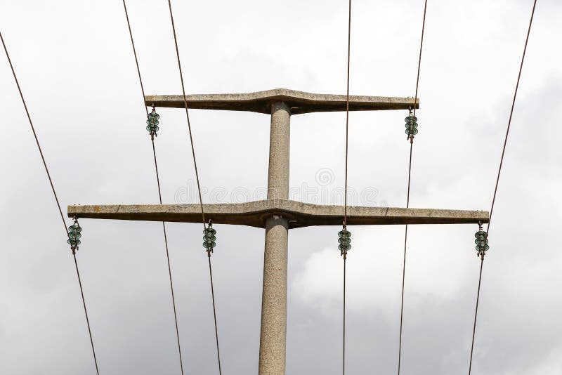 Electric High-voltage Masts Stock Photo - Image of electricity, station ...