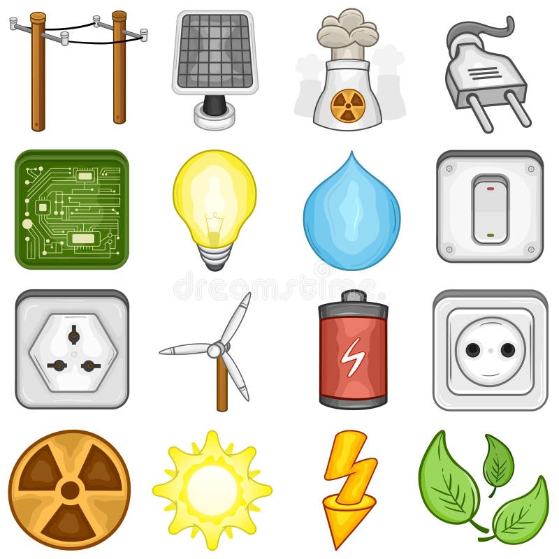 Nouve Icon Set: Power, Energy and Electricity Stock Illustration ... Nouve Icon Set: Power, Energy and Electricity Stock Illustration ...