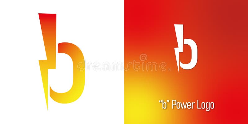 Power Energy Lightning B Logo Stock Illustration - Illustration of logo ...