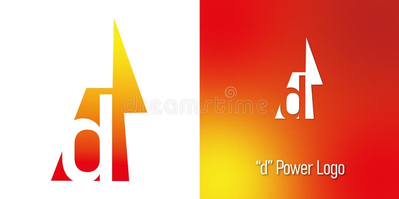 Power Energy Lightning D Logo Stock Illustration - Illustration of impact, bold: 378754974