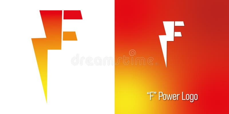 Power Energy Lightning F Logo Stock Illustration - Illustration of logo ...
