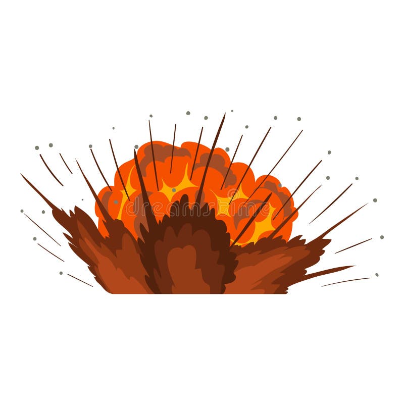 Dirt Explosion Icon, Cartoon Style Stock Vector - Illustration of ...