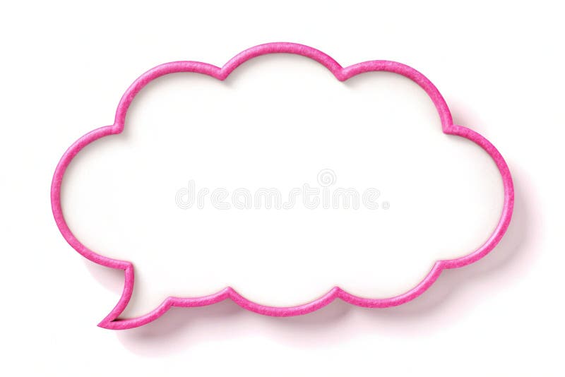 The Power of Expression: Speech Bubble Cloud Concept with Pink Border ...