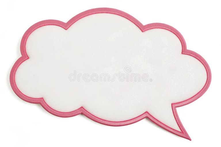The Power of Expression: Speech Bubble Cloud Concept with Pink Border ...