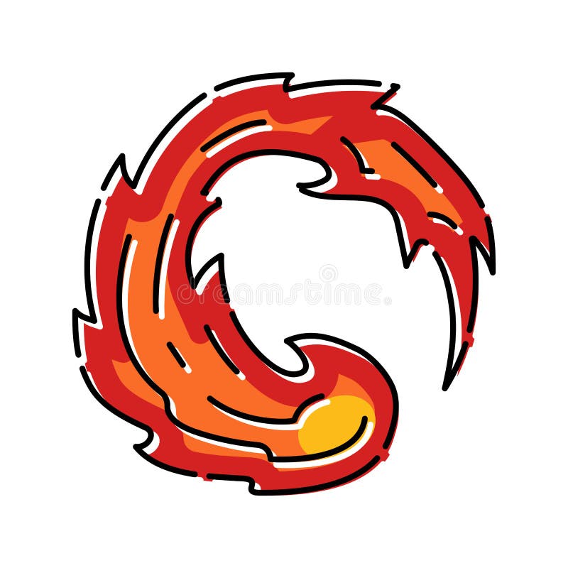Power Fire Color Icon Vector Illustration Stock Vector - Illustration ...