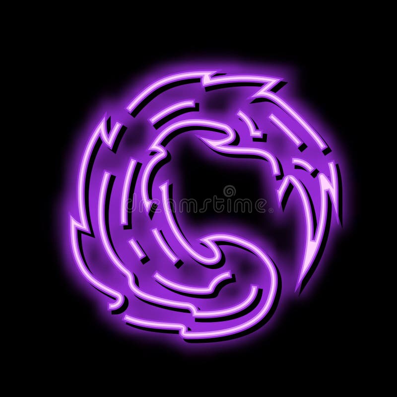 Power Fire Neon Glow Icon Illustration Stock Vector - Illustration of ...