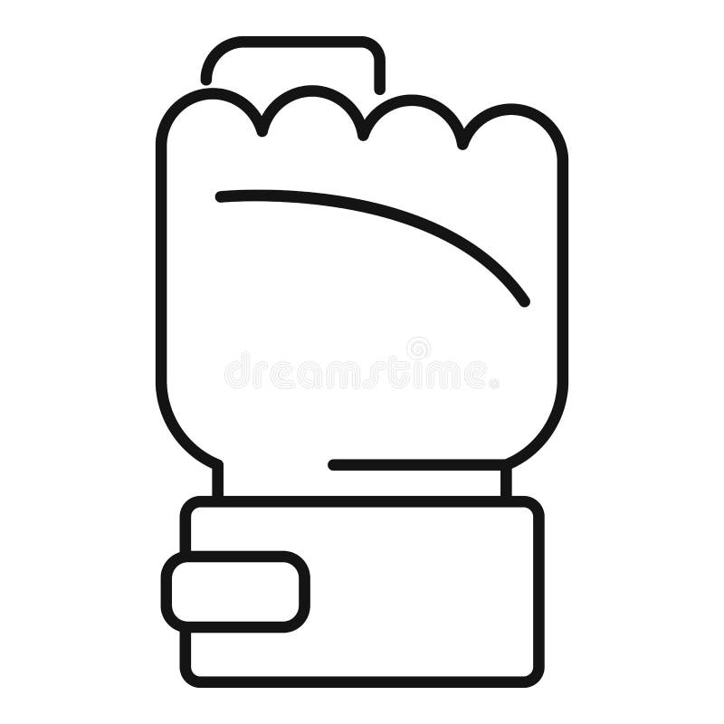 Power Fist Icon, Outline Style Stock Vector - Illustration of black ...