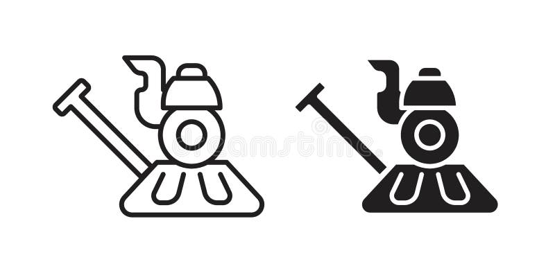 Power Float Thin Line Icon Set Stock Vector - Illustration of build ...