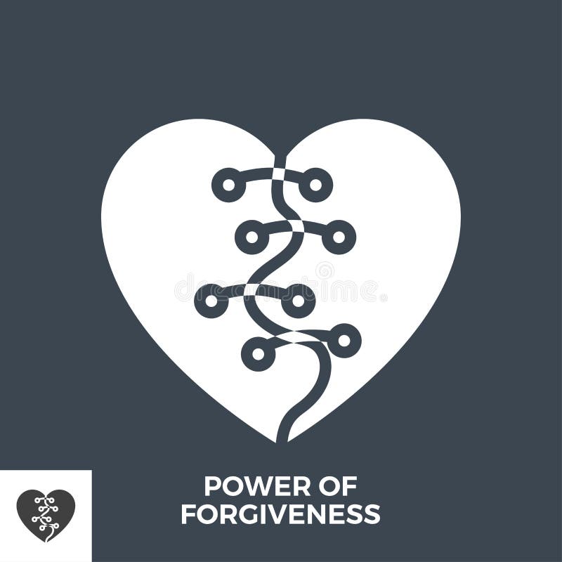 Power of Forgiveness Glyph Vector Icon. Stock Vector - Illustration of ...