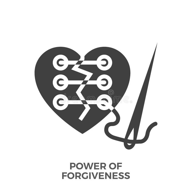 Power of Forgiveness Glyph Vector Icon. Stock Vector - Illustration of ...