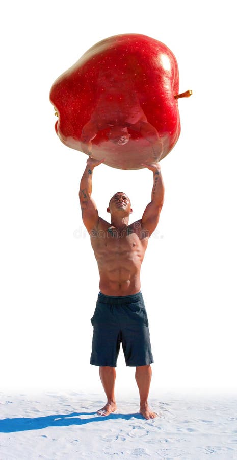 Power of Fruit and Eating Healthy Stock Photo - Image of male ...