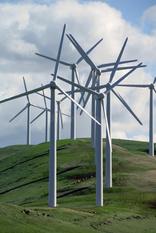 Power Generating Wind Turbines Stock Image - Image of generating ...