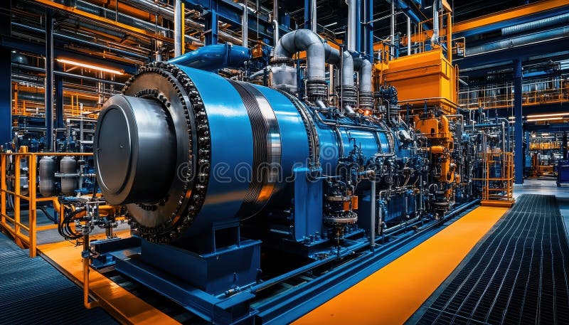 Power Generation Facility Showcasing Advanced Turbine Technology in a ...
