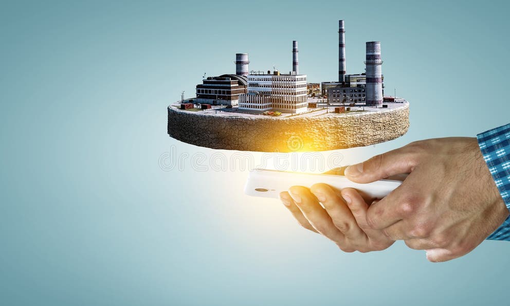 Power Generation Factory . Mixed Media Stock Photo - Image of ecology ...