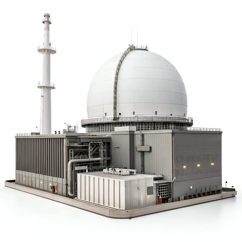 Power Generation Reactor Isolated on White Background Stock ...