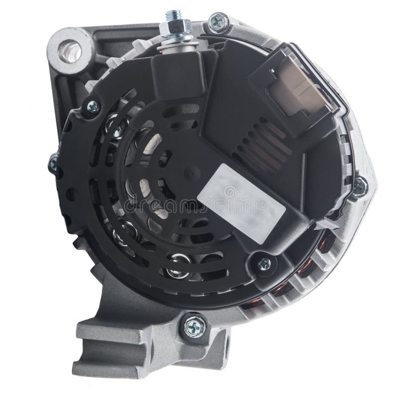 Power Generator or Alternator Isolated on White Background. Car Engine ...