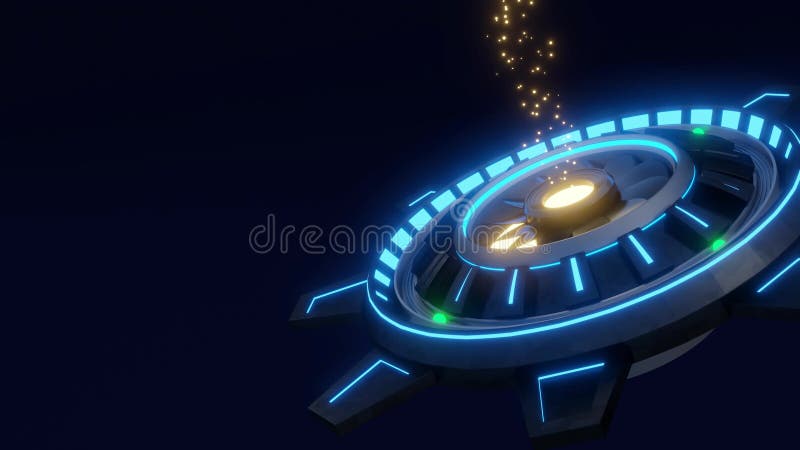Power Generator Concept on Black Background with Copy Space 3d Render ...