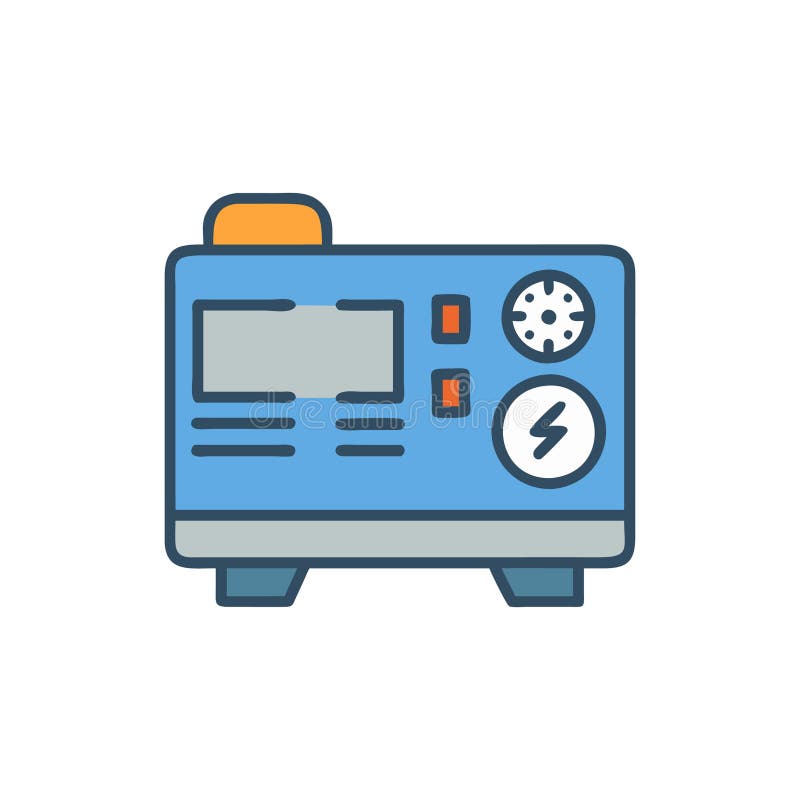 Power Generator Icon for Energy Supply Stock Illustration ...