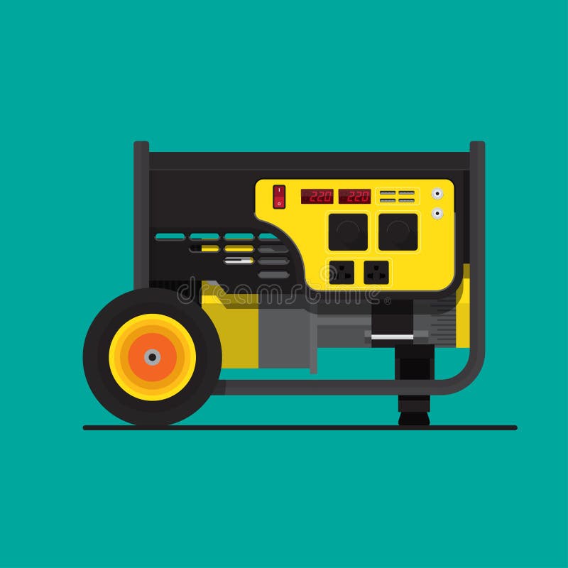 Power generator machine. stock vector. Illustration of equipment ...