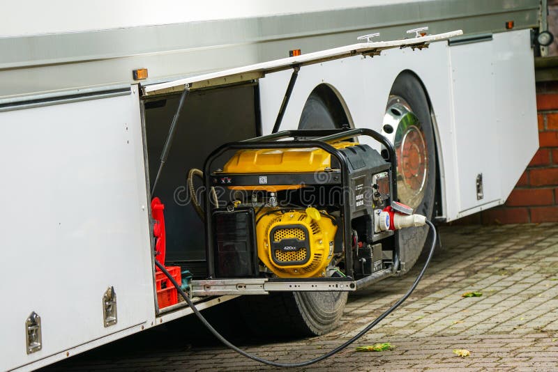 The Power Generator on the Tracks Pulled Out of the Luggage Compartment ...
