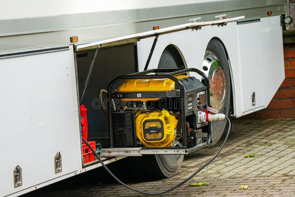 The Power Generator on the Tracks Pulled Out of the Luggage Compartment ...