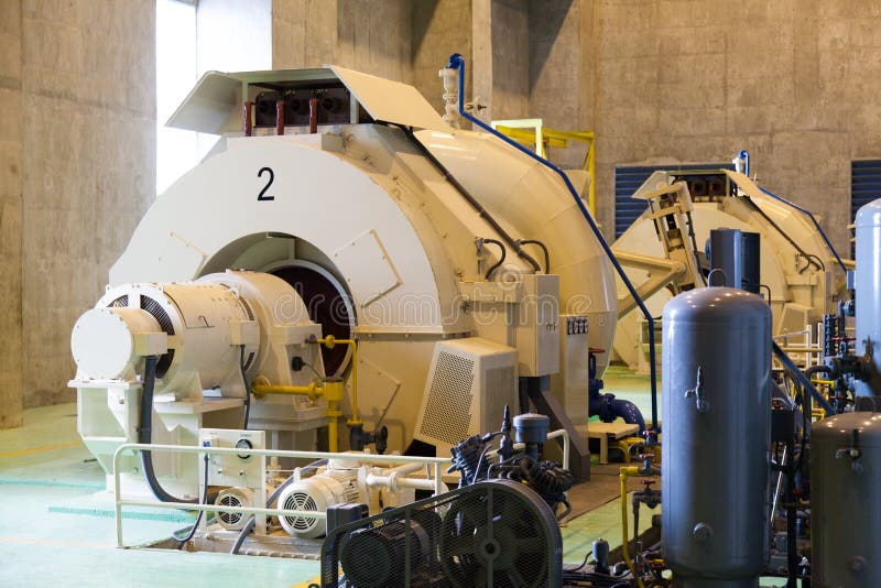 Water-turbine generator stock image. Image of bridge - 20593231