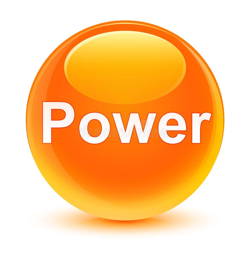 Power Glassy Orange Round Button Stock Illustration - Illustration of ...