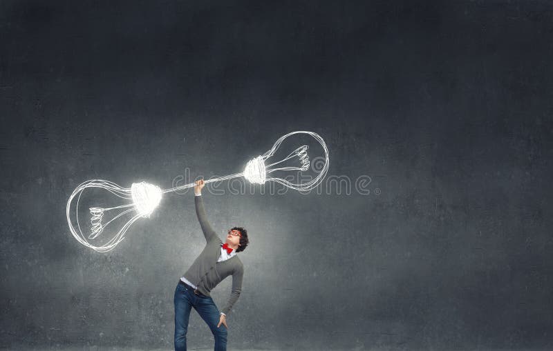 Power in good idea stock photo. Image of achievement - 59341466